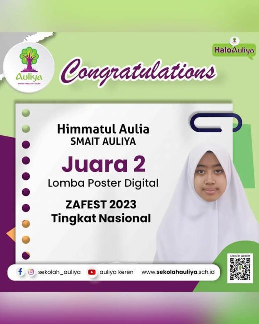 Siswa SMAIT AULIYA Raih Juara Lomba Poster Digital Tingkat Nasional ...